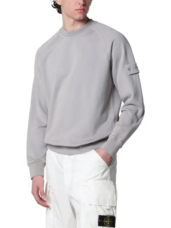 Stone Island Ghost Cotton Crew Neck Sweatshirt - Grey