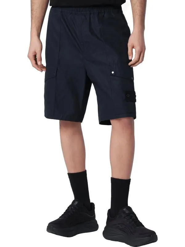 Stone Island Cotton Canvas Cargo Shorts - Blue