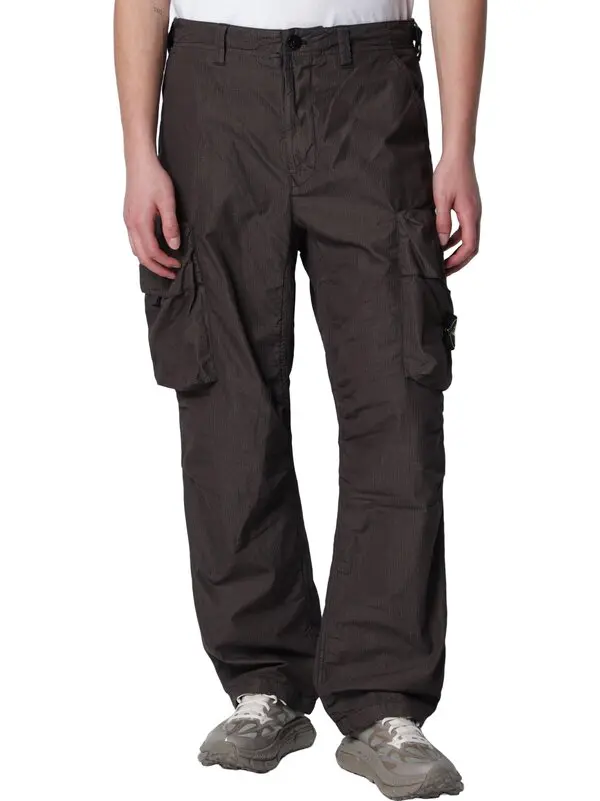 Stone Island Cotton Cargo Trousers - Grey