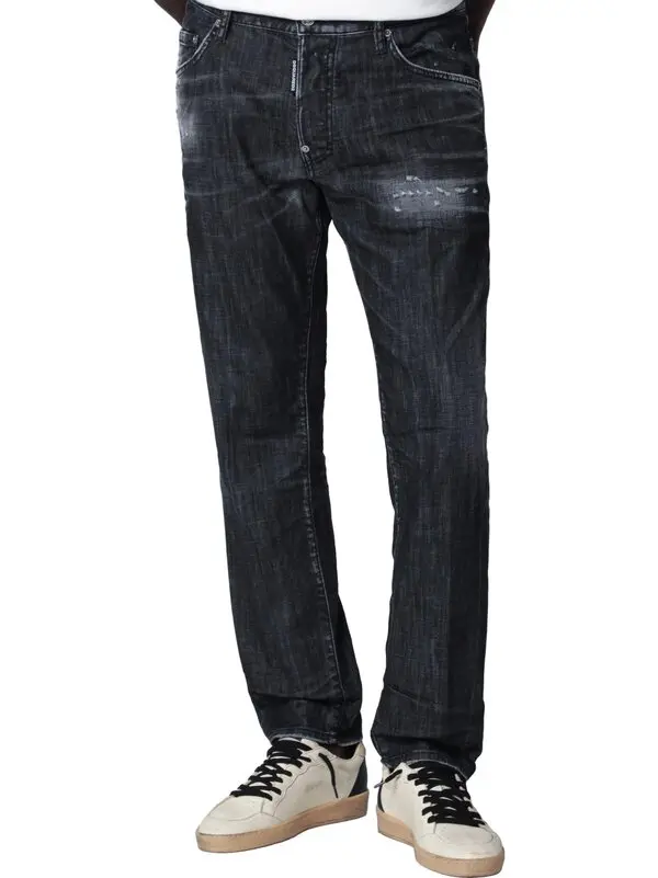 Dsquared2 Washed-effect Distressed Jeans - Black