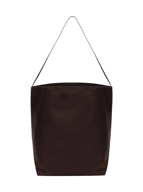 VALESQUE Nylon Bucket Tote Bag - Brown