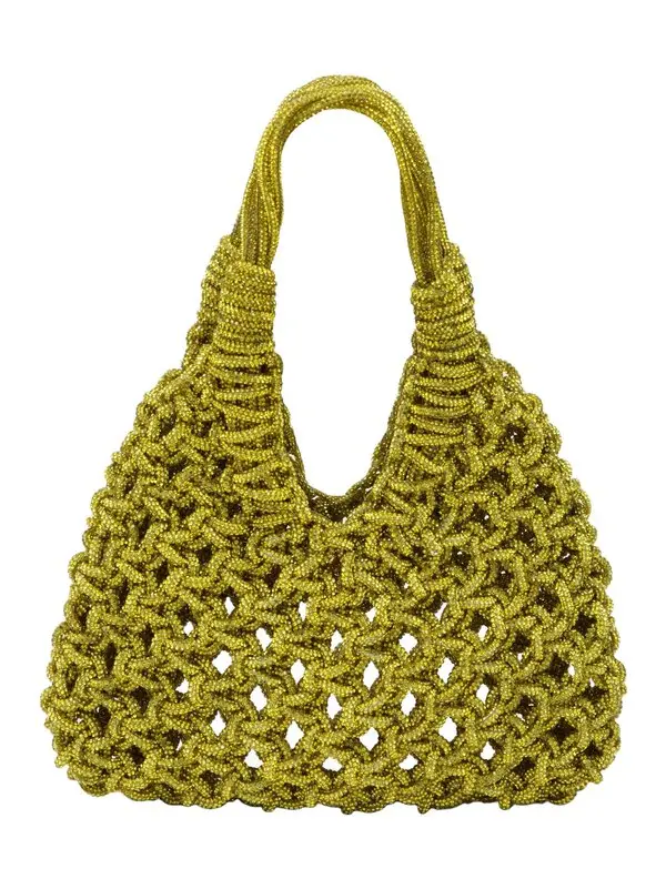 HIBOURAMA Vannifique Handbag With Crystal Embellishments - Yellow