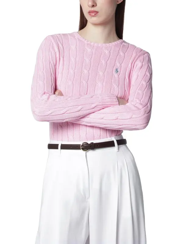 Polo Ralph Lauren Cable-knit Cotton Sweater - Pink