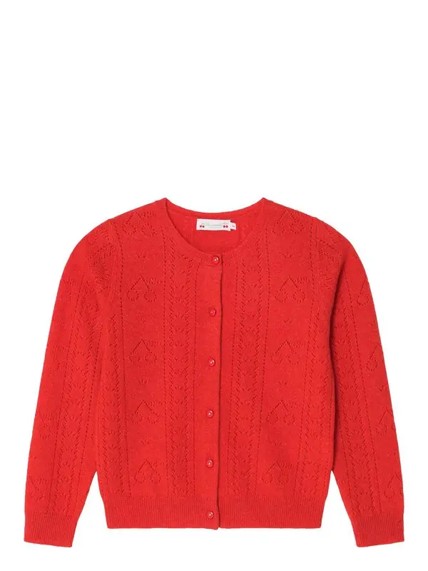 Bonpoint Cashmere Cardigan - Red