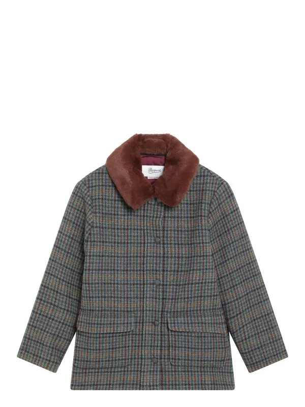 Bonpoint Quilted Wool Blend Coat - Blue