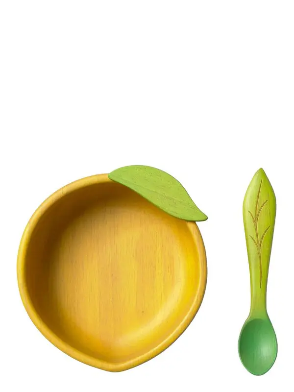 OLI & CAROL Lemon Plate And Spoon Set - Yellow