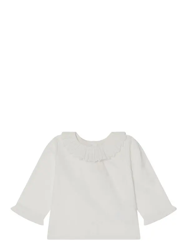 Bonpoint Joliette Ruffled Blouse - White