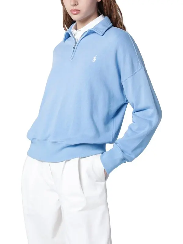 Polo Ralph Lauren Cotton Half-zip Sweatshirt - Blue