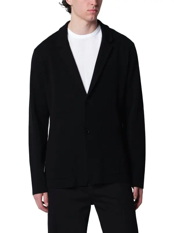 ROBERTO COLLINA Cotton Cardigan Jacket - Black