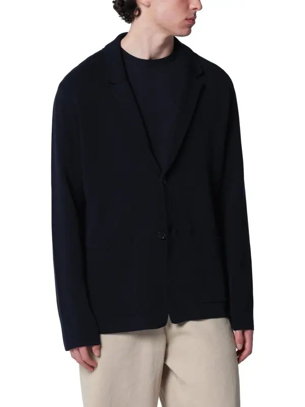 ROBERTO COLLINA Cotton Cardigan Jacket - Blue