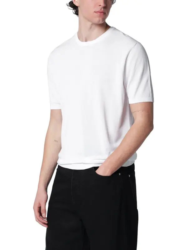 ROBERTO COLLINA Cotton Crewneck Sweater - White