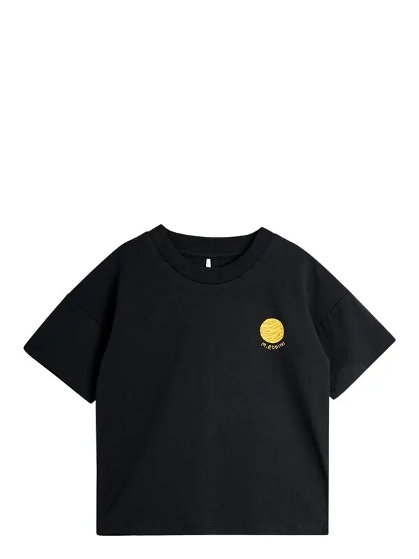 MINI RODINI T-shirt With Planet Print - Black