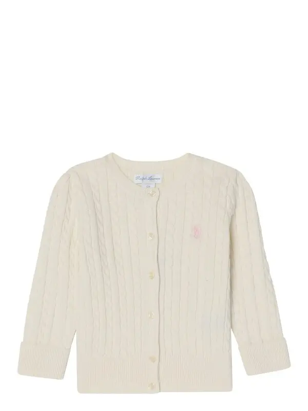 Polo Ralph Lauren Cable Knit Cotton Cardigan - White