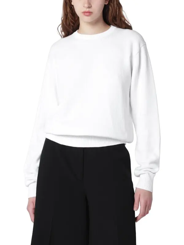 TOTEME Cotton Crew Neck Jumper - White
