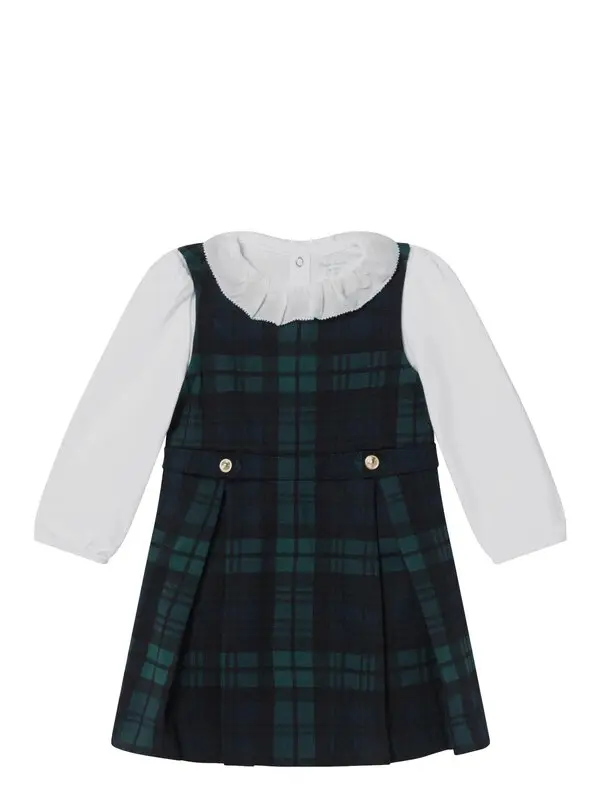 Polo Ralph Lauren Tartan Dress With Blouse - Green