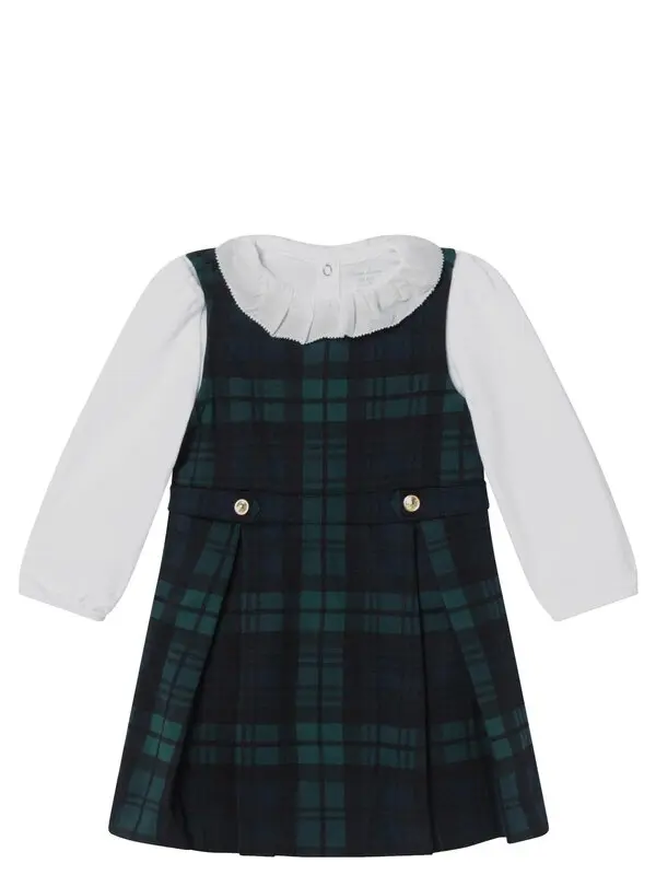 Polo Ralph Lauren Tartan Dress With Blouse - Green