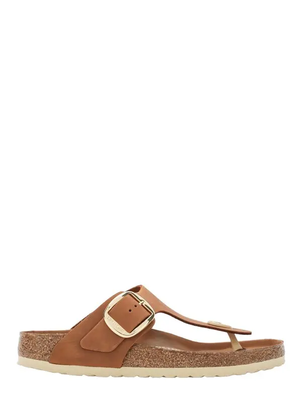 BIRKENSTOCK Gizeh Big Buckle Slides - Brown