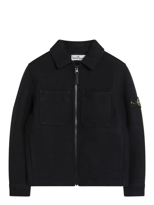 Stone Island Wool Blend Jacket - Blue