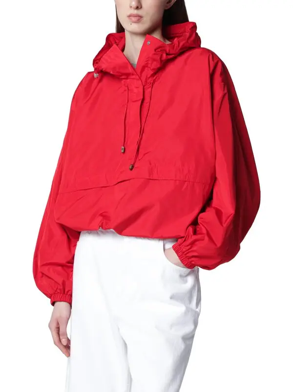 RÓHE Windbreaker In Silk-blend Fabric - Red