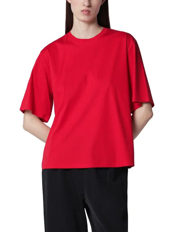 RÓHE Cotton And Silk-blend T-shirt - Red