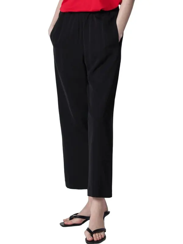 RÓHE Cropped Wool Blend Trousers - Black