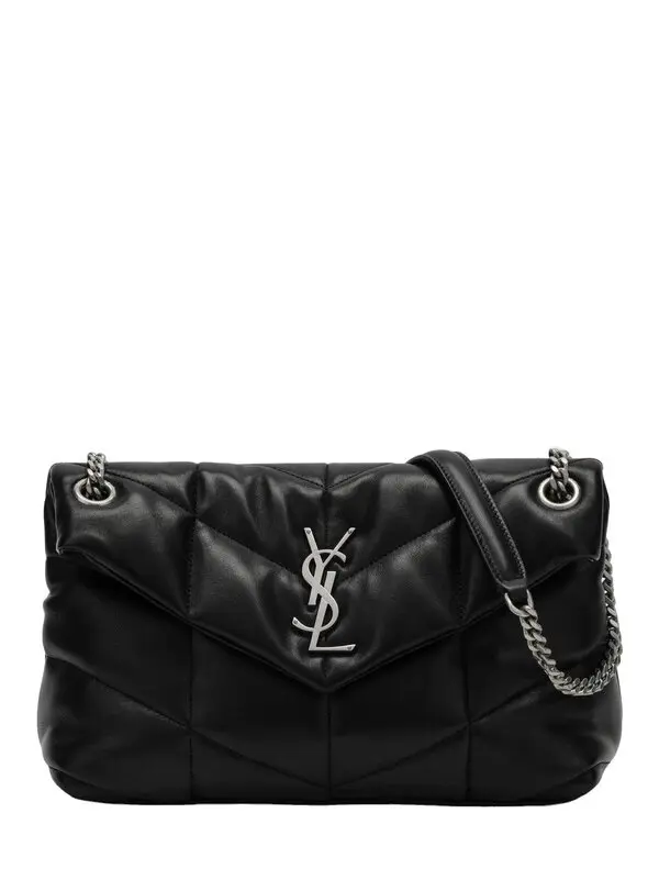 Saint Laurent Small Loulou Puffer Shoulder Bag - Black