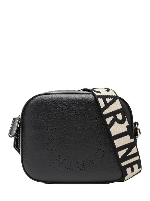 Stella McCartney Camera Crossbody Bag With Perforated Logo - Black