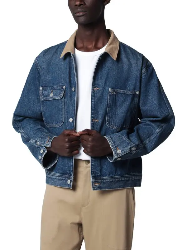 Polo Ralph Lauren Denim Trucker Jacket With Corduroy Collar - Blue
