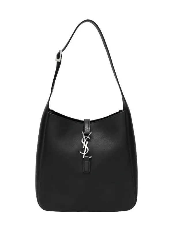Saint Laurent Small Le 5 À 7 Leather Bag - Black
