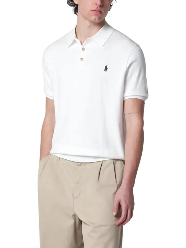 Polo Ralph Lauren Cotton Polo-collar Sweater - White