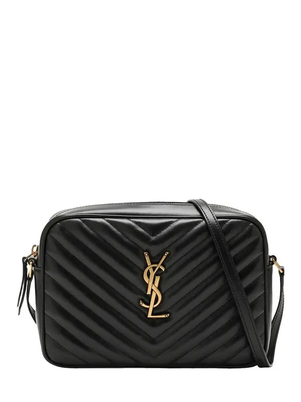 Saint Laurent Lou Quilted Leather Camera Bag - Black