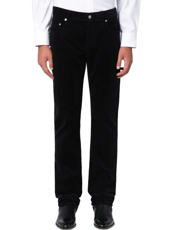 Saint Laurent Corduroy Slim Trousers - Black