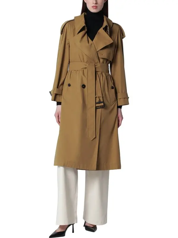 Burberry Cotton-blend Double-breasted Trench Coat - Brown