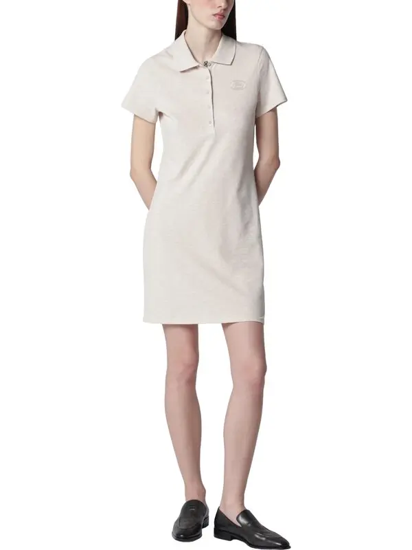 Burberry Mélange Cotton Polo Dress - Beige