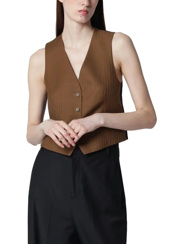 Burberry Wool And Mohair Vest - Brown