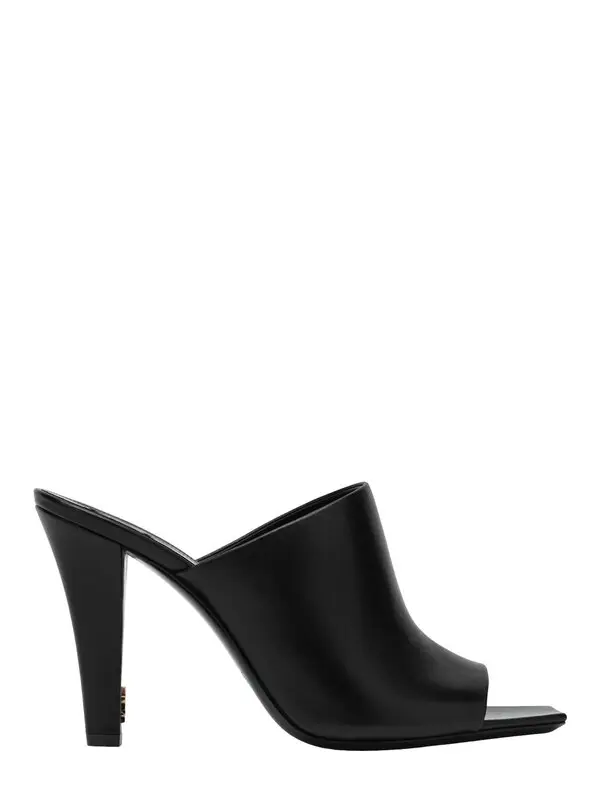 Saint Laurent Leather Mules - Black