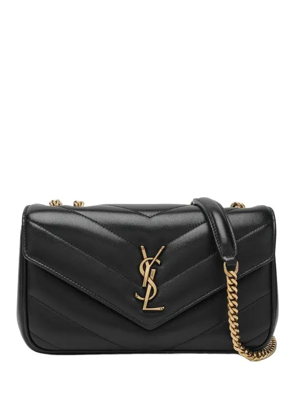 Saint Laurent Small Loulou Bag In Leather - Black