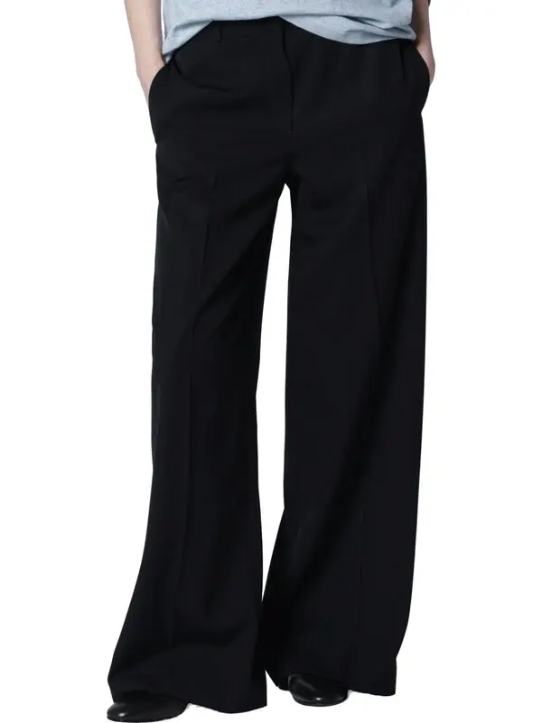 THE ROW Straight-leg Low-rise Wool Gabardine Trousers - Blue