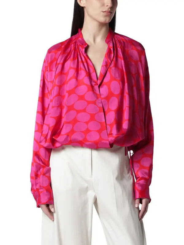 Dries Van Noten Printed Viscose Shirt - Pink