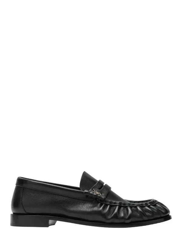 Saint Laurent Le Loafer Leather Loafers - Black