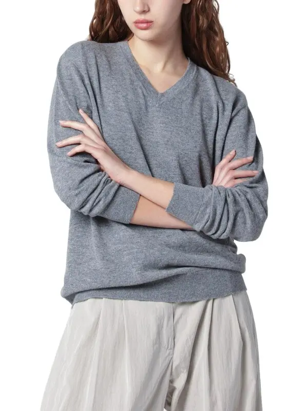 THE ROW Nian Cashmere Sweater - Grey
