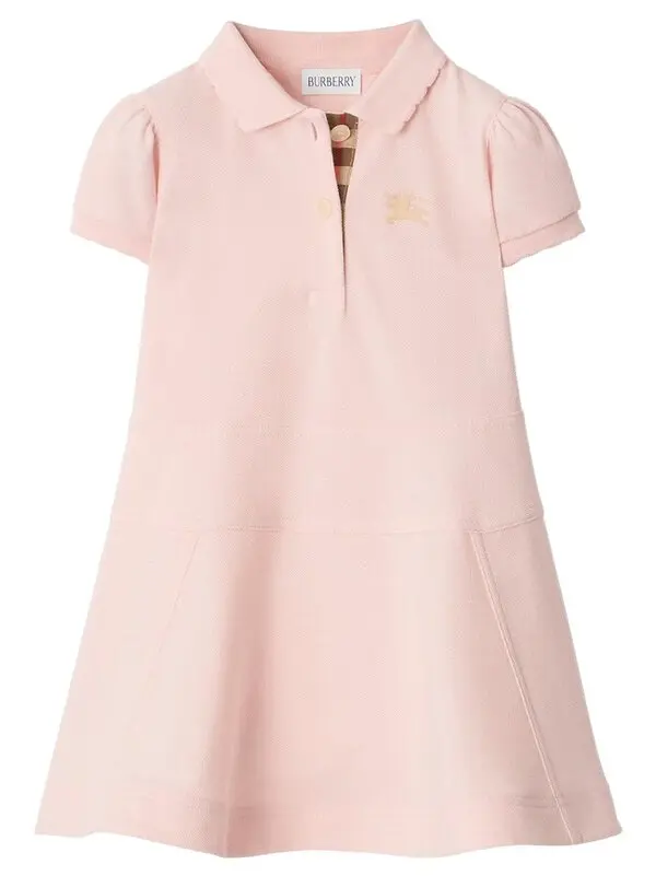 Burberry Cotton Piqué Polo Dress - Pink