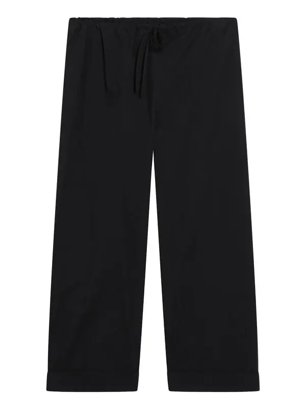 THE ROW Low-rise Relaxed-fit Cotton Poplin Trousers - Black