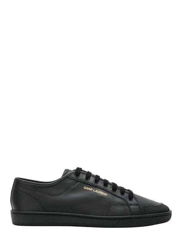 Saint Laurent Gym Sneakers In Leather - Black