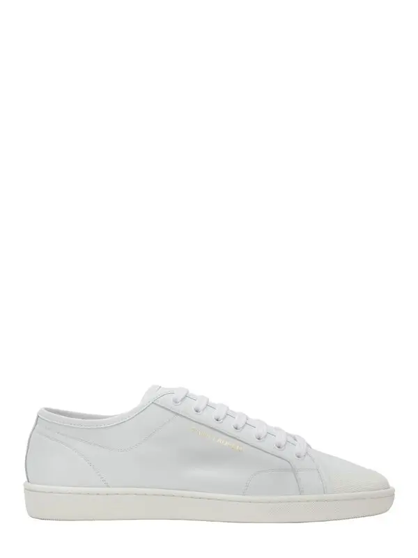Saint Laurent Leather Sneakers - White