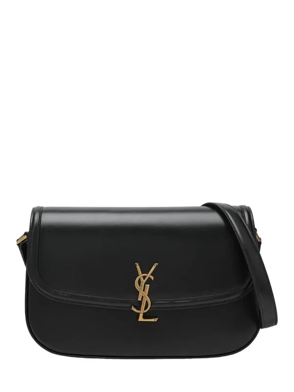 Saint Laurent Large Solferino Bag In Leather - Black