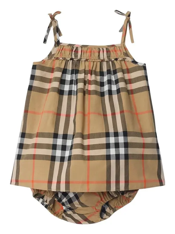 Burberry Dress And Bloomer Shorts Set - Beige