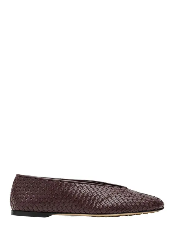 Bottega Veneta Intrecciato Ballerina Flats - Brown