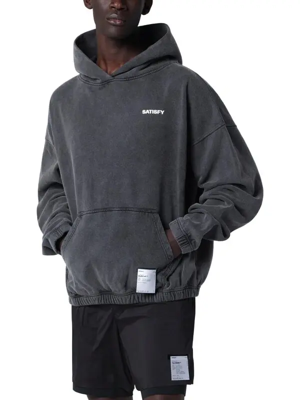 Satisfy Organic French Terry Cotton Aged Hoodie - Black