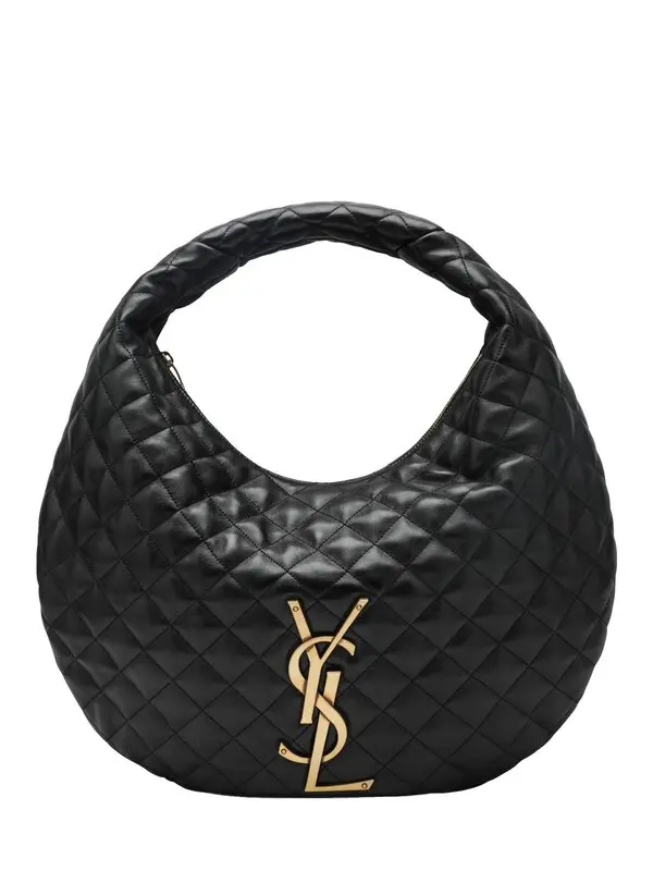 Saint Laurent Quilted Icare Hobo Bag - Black
